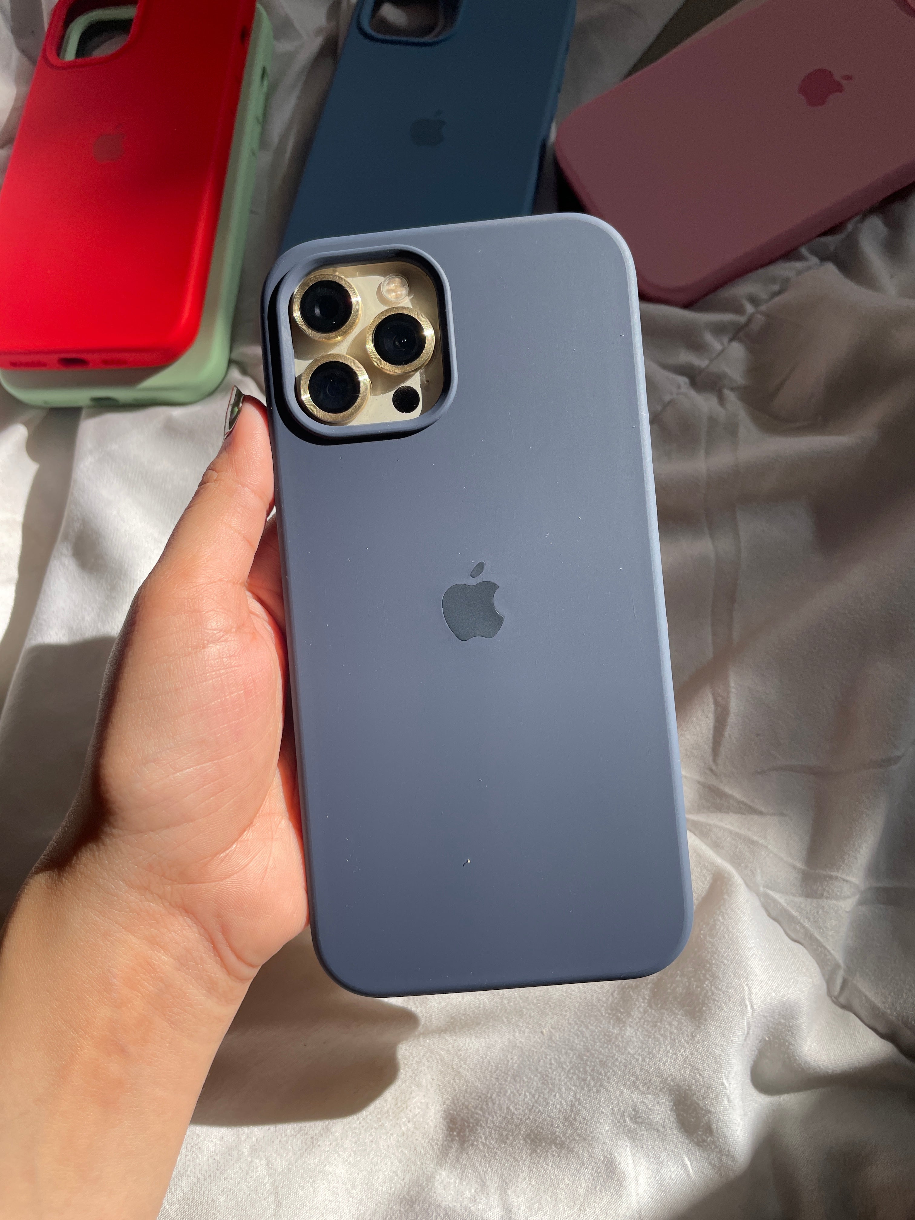 Navy blue Silicon Mobile Case – Shopack