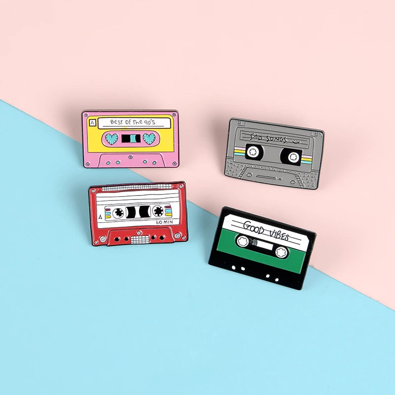 Cute Cassettes Metal Enamel Pin – Shopack
